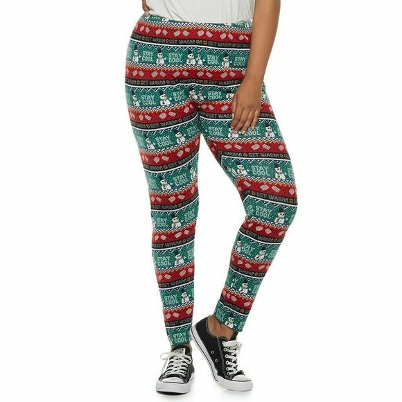 SO | Pants & Jumpsuits | Juniors So Plus Size Hatchi Holiday Leggings ...